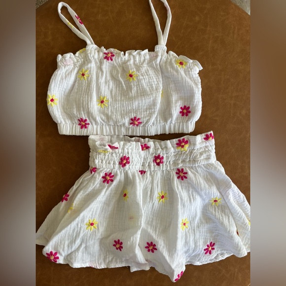 Matching Sets | New White Floral Embroidered Twopiece Set | Poshmark